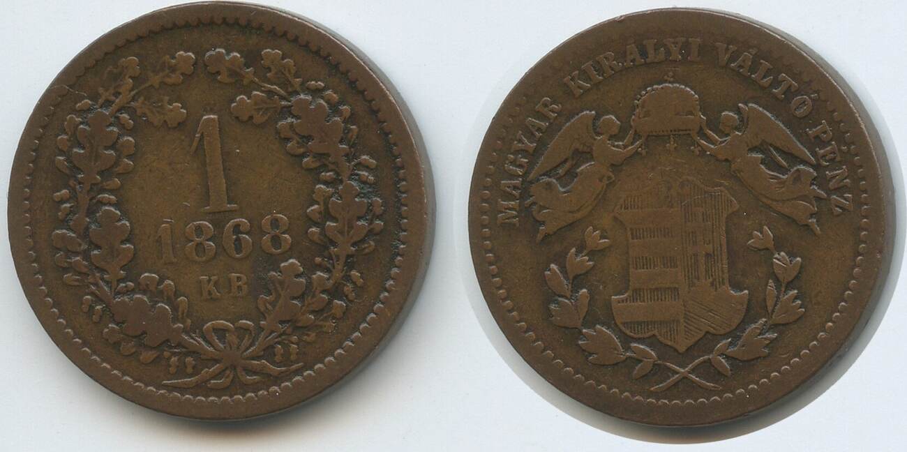Ungarn Kaiserreich 1 Krajczar 1868 KB Kremnitz G14842 - Franz Joseph I. 1848-1916 Österreich ...