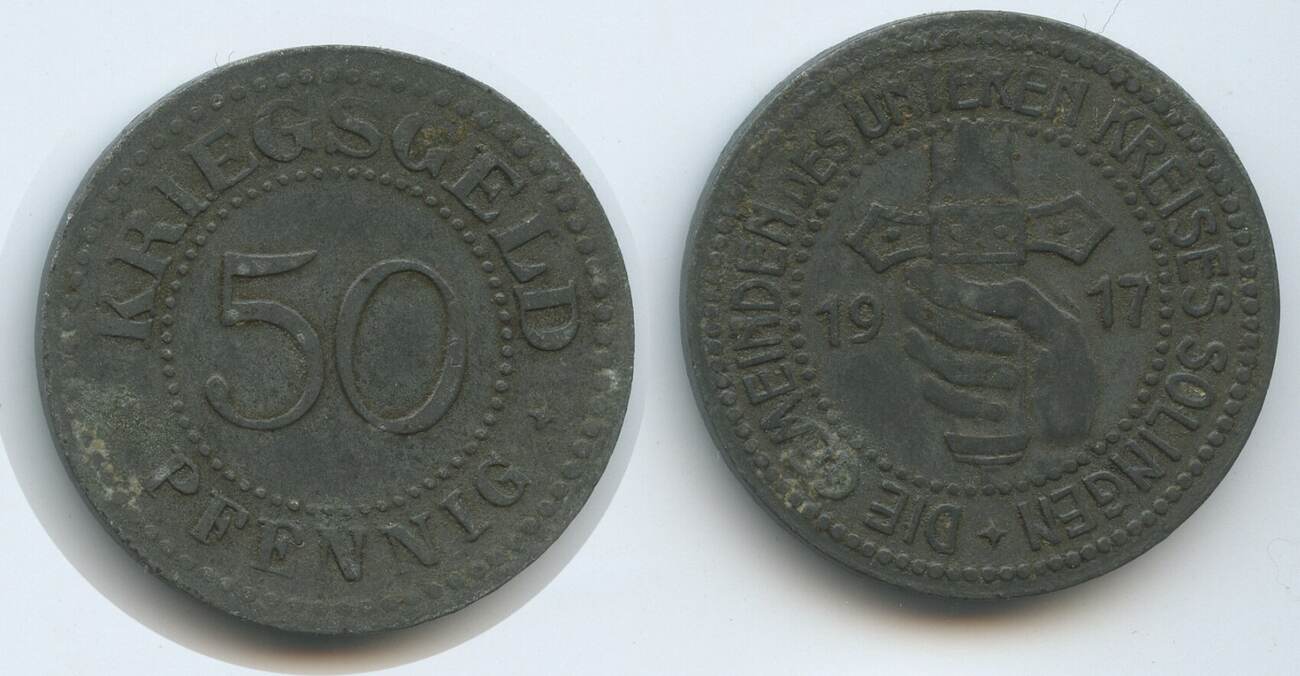 Deutsches Reich Bayern 50 Pfennig Kriegsgeld 1917 M767 - Die Gemeinden ...