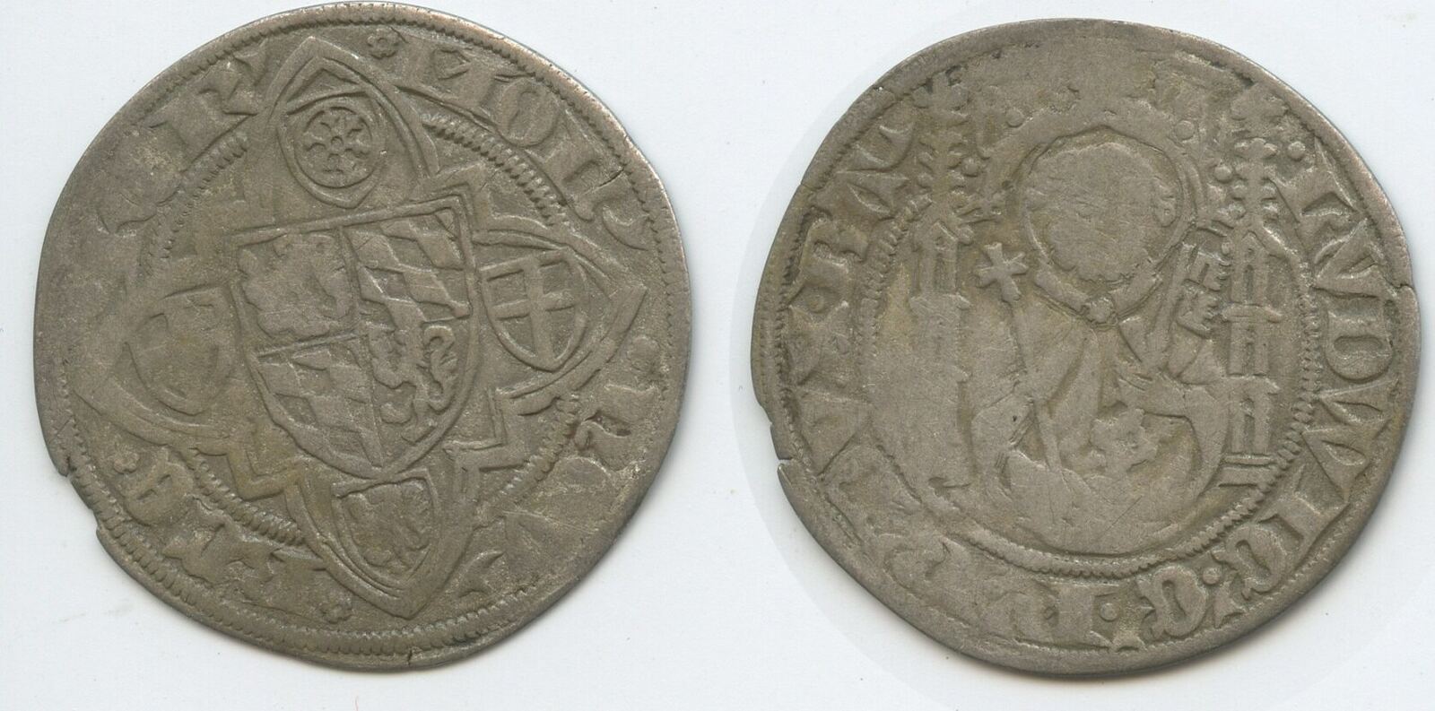 Mainz Erzbistum 1 Weißpfennig (Groschen) Brakteat nd. 1419-1434 H1316 ...