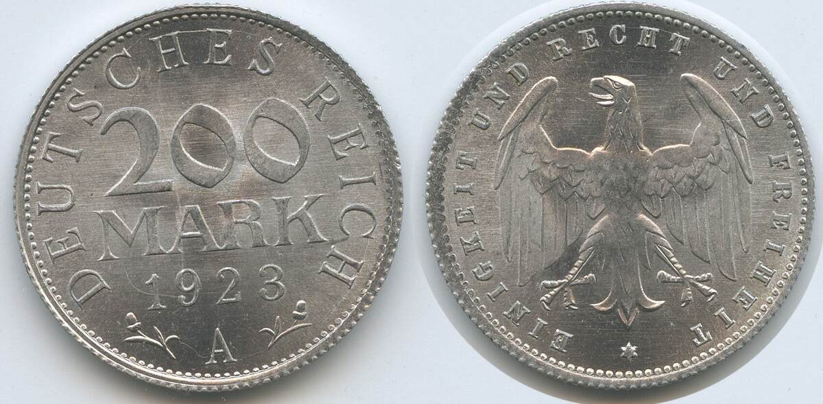 Deutsches Reich 200 Mark 1923 A Berlin G10118 - Germany Weimar Republic ...