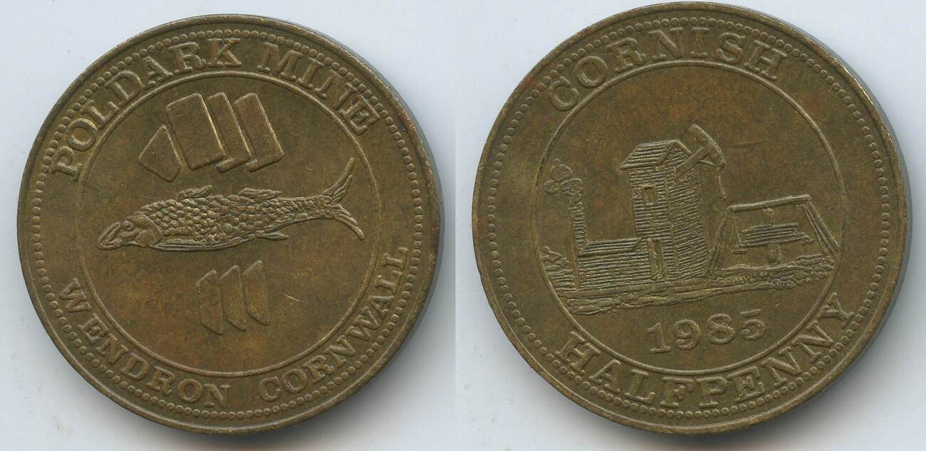 Großbritannien Great Britain United Kingdom Cornish Halfpenny Token ...