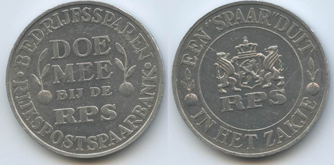 Niederlande Medaille RPS Rijkspostspaarbank nd. GY201 - Een spaar duit ...