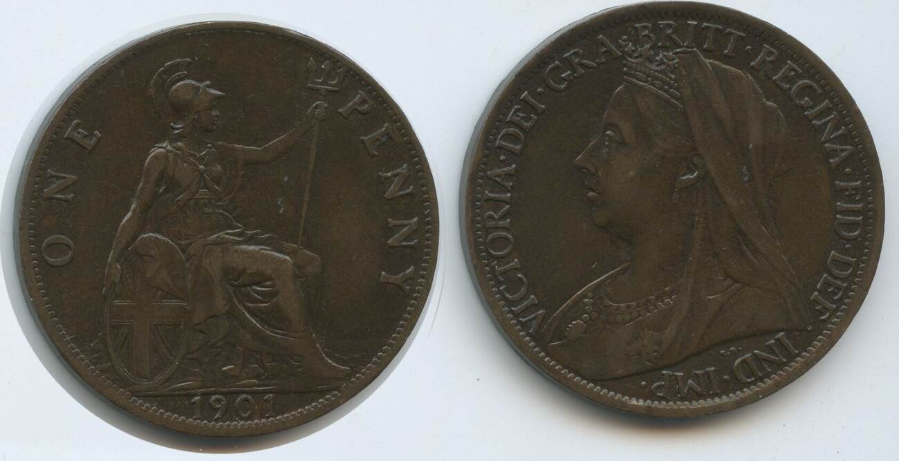 Großbritannien United Kingdom 1 Penny (One Penny) 1901 G16240 - Queen ...