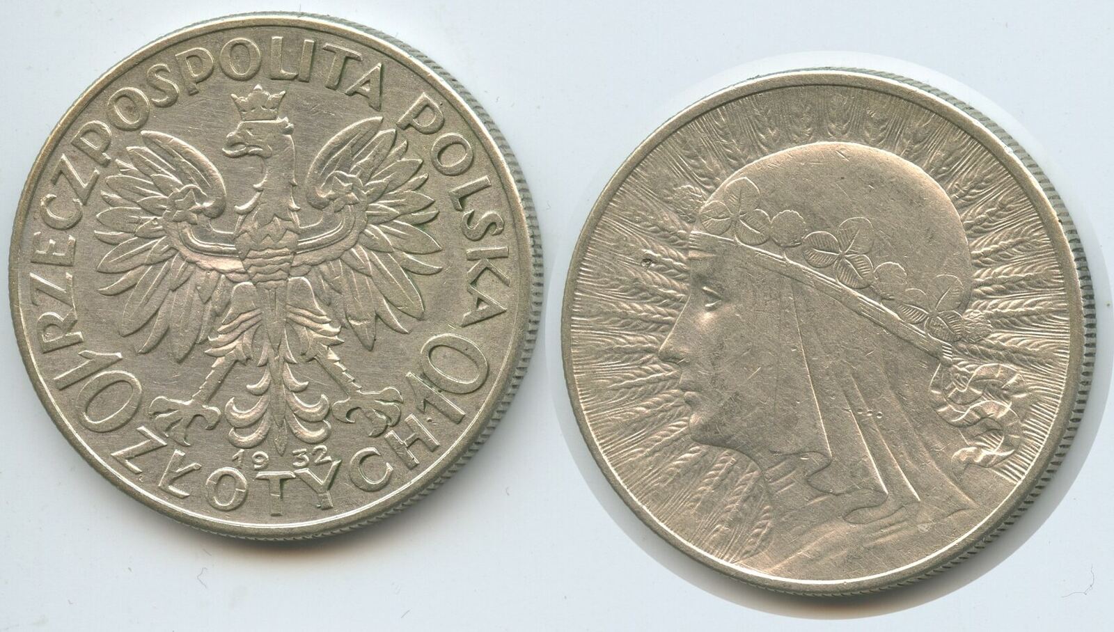 Polen 10 Zlotych (10 Zloty) Silber 1932 H0976 - Polonia Queen Jadwiga Polskich Polska First ...