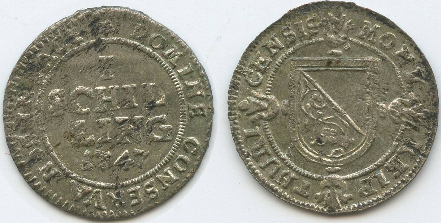 Schweiz Zürich Stadt 1 Shilling 1747 G3231 - Zürich Canton Swiss ...