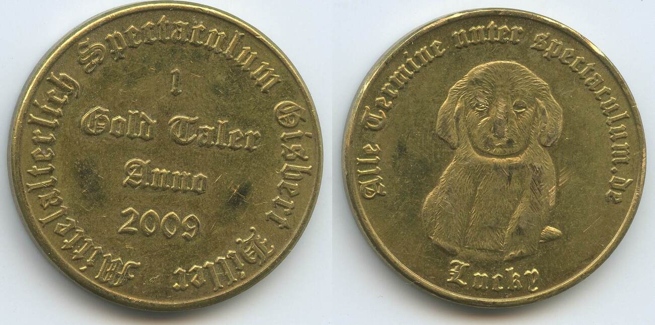 Deutschland Wertmarke 1 Gold Taler 2009 M#64355 - Anno Spectaculum ...
