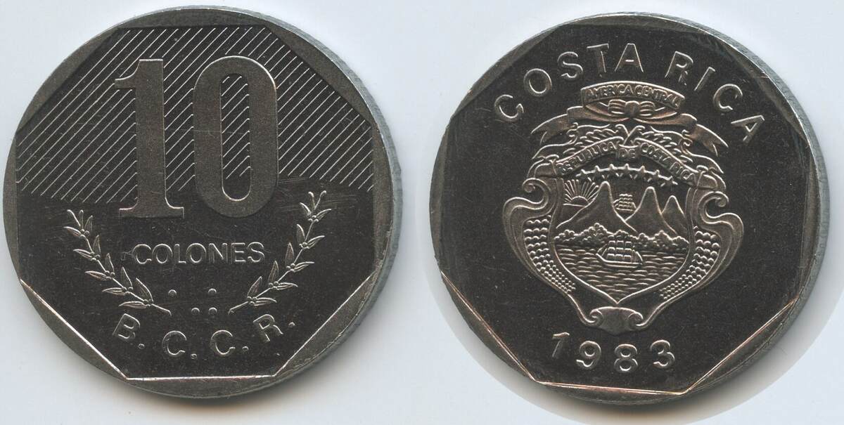 10 Colones 1983 B.C.C.R. G15913 - America Central - Republic of Costa Rica Fast unzirkuiert | MA ...
