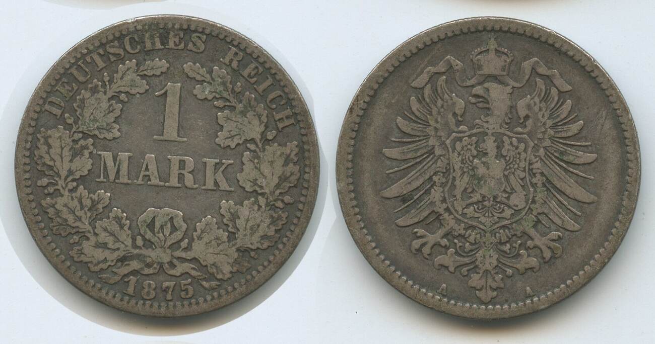 Deutsches Reich Kaiserreich 1 Mark Silber 1875 A Berlin G11037 ...