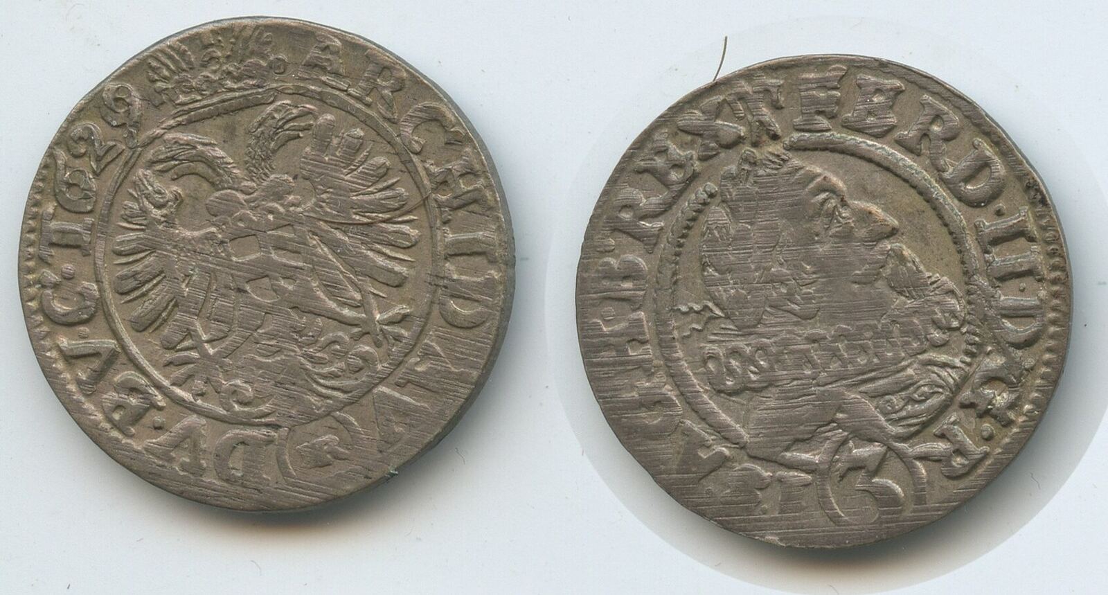 RDR Schlesien Breslau Österreich 3 Kreuzer (Groschen) Silber 1629 HR G5243 - Ferdinand II. 1619 ...