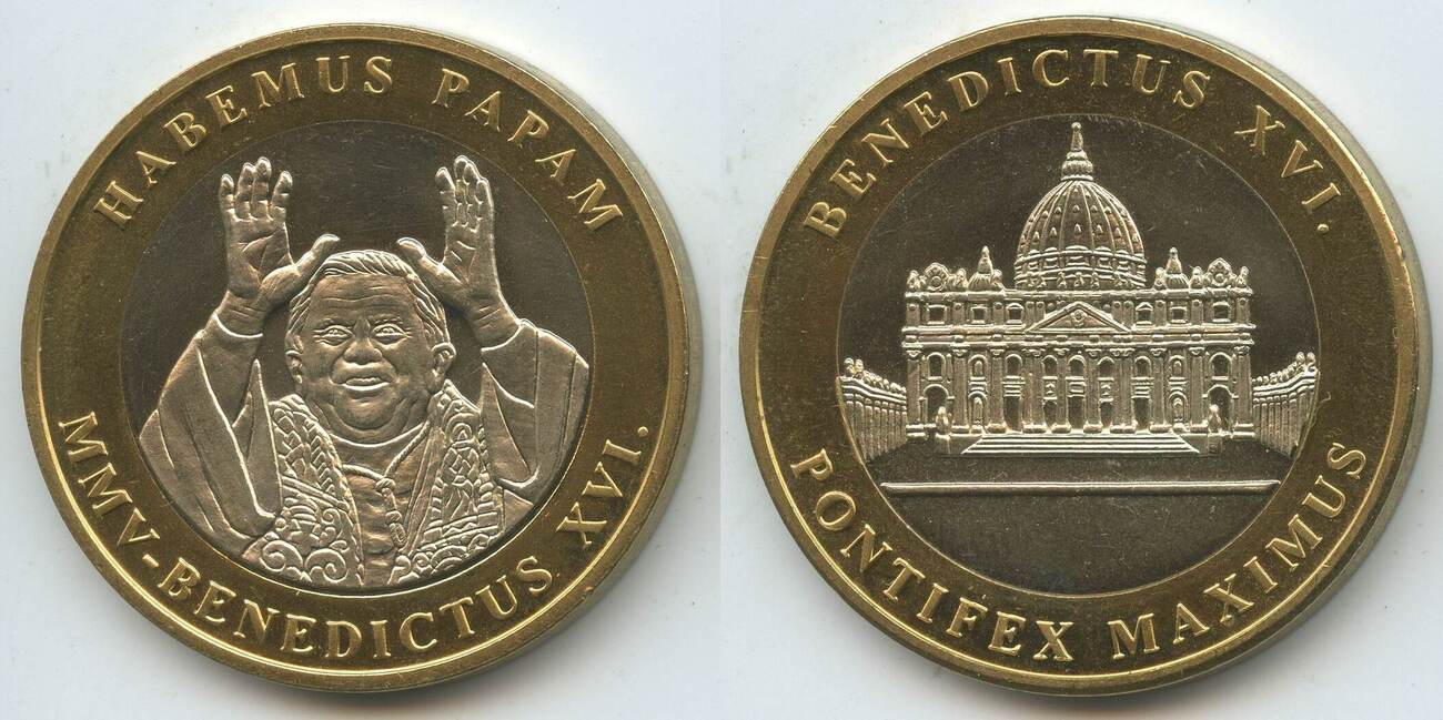 Vatikan Italien-Kirchenstaat Medaille 2005 MMV M3852 - Habemus Papam ...