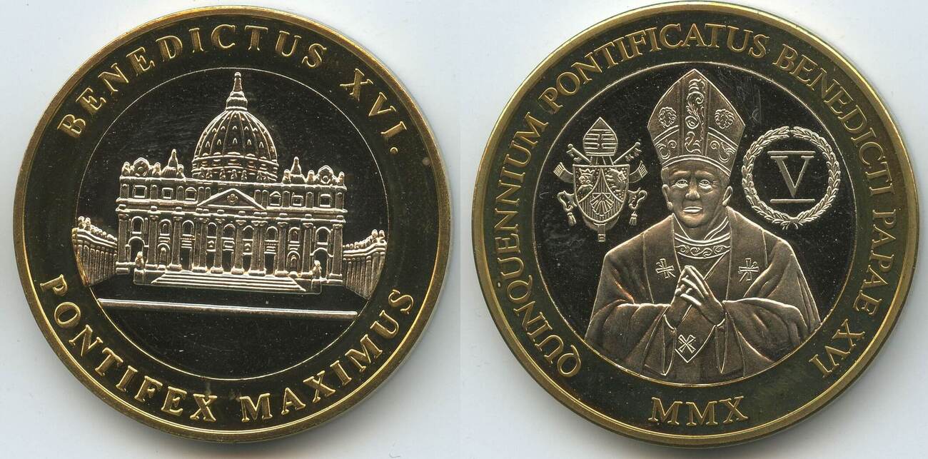 Vatikan Italien-Kirchenstaat Medaille 2005 MMV M3831 - Quinquennium ...