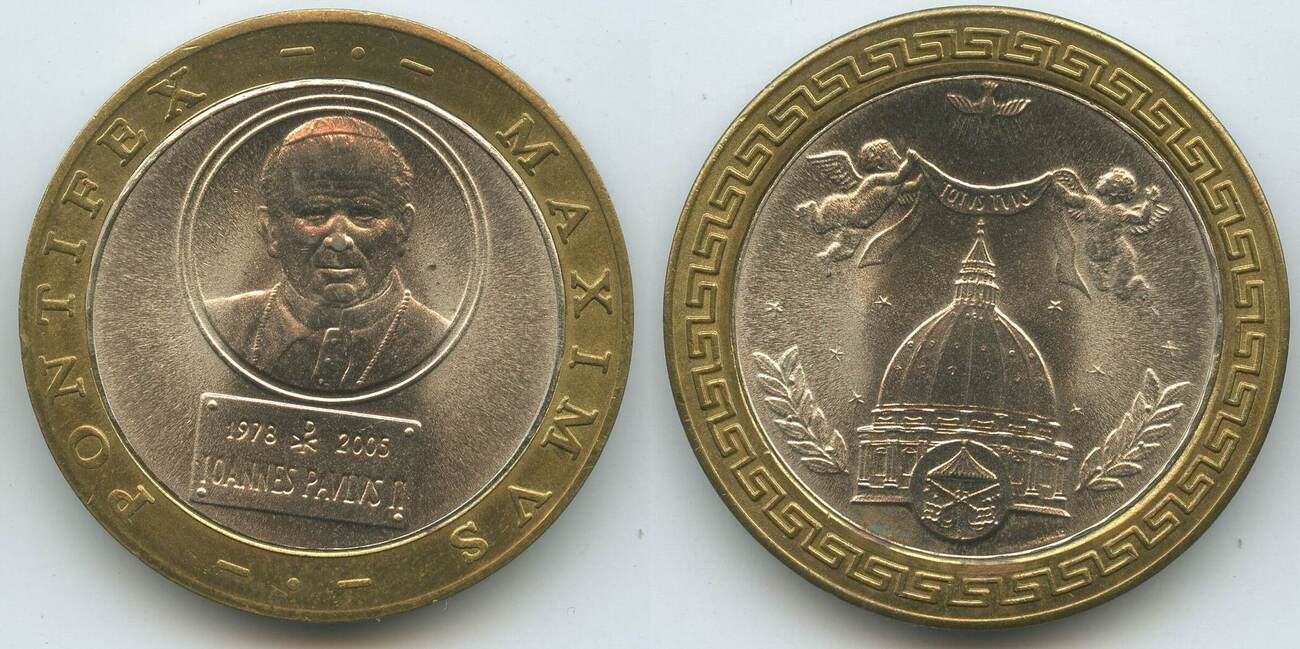 Vatikan Italien-Kirchenstaat Medaille 2005 M3765 - Papst Johannes Paul ...