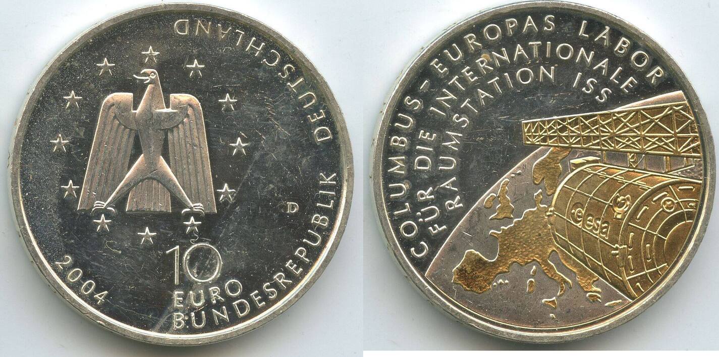 Deutschland Bundesrepublik 10 Euro Silber 2004 S0413 - Columbus ...