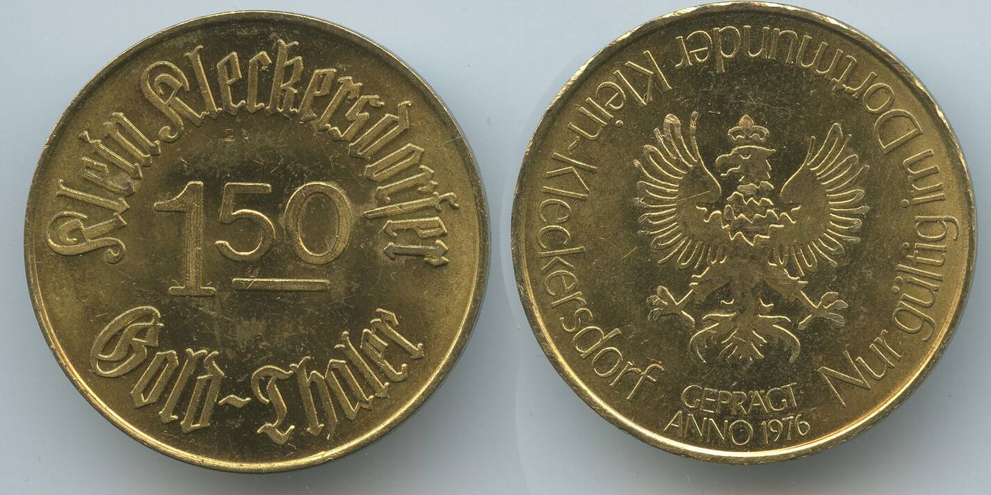 Deutschland Dortmund, Klein Kleckersdorf Wertmarke 1.50 Gold Thaler ...