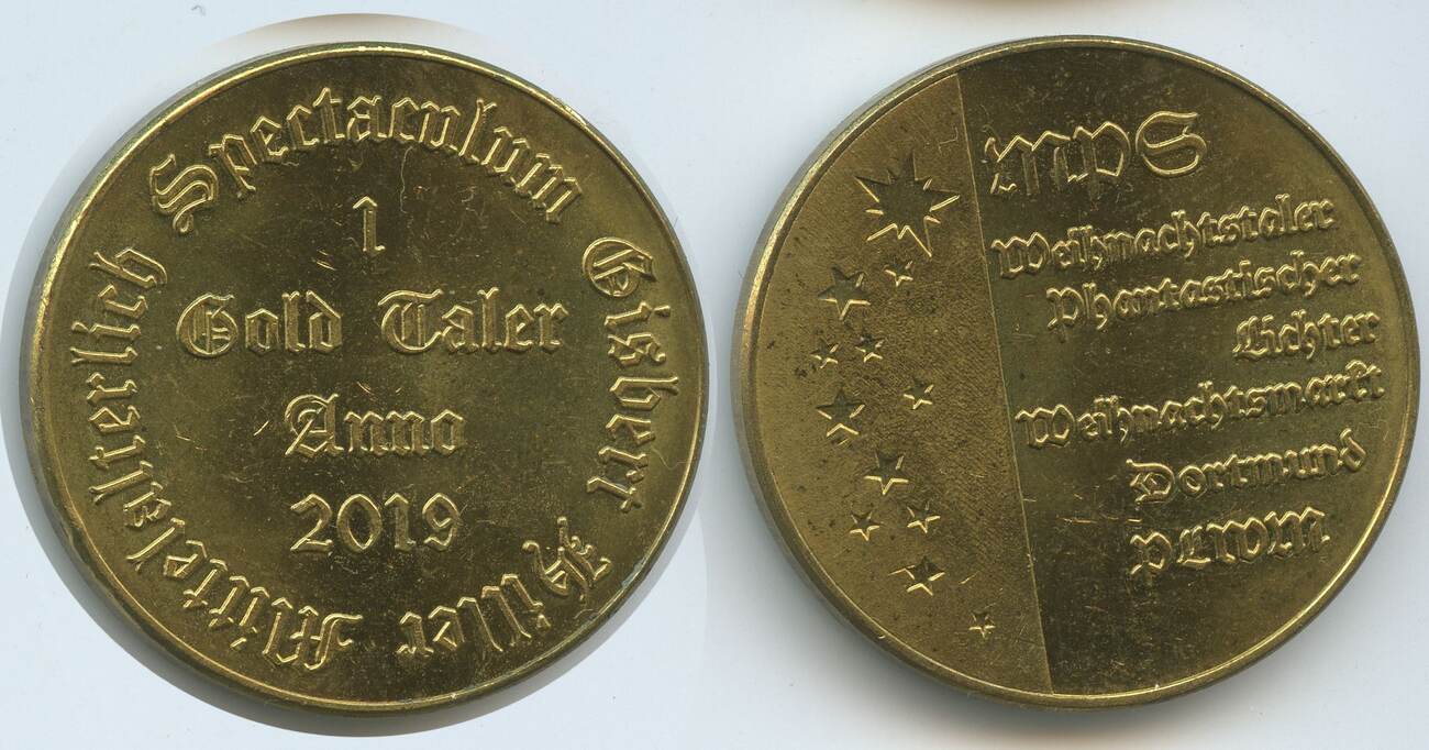 Deutschland Wertmarke 1 Gold Taler 2019 GX1403 - MPS Weihnachtstaler ...