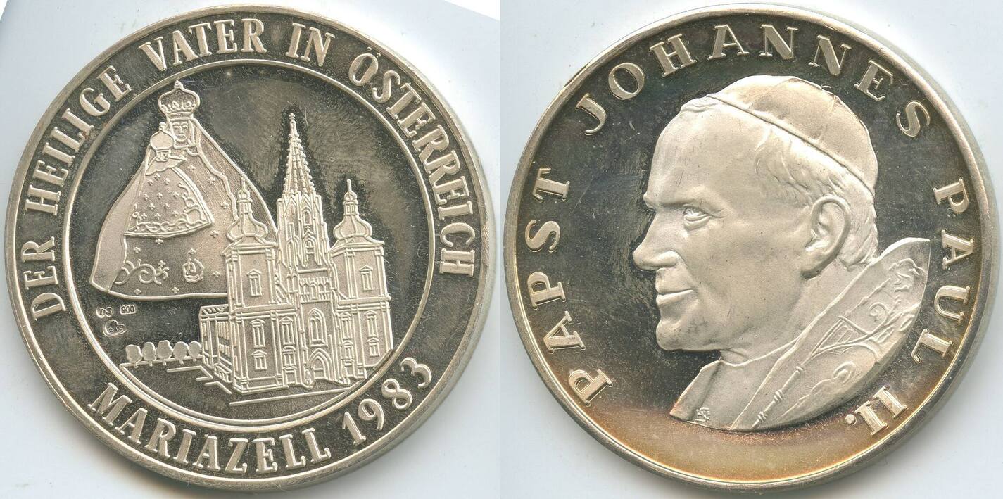 Österreich Steiermark Mariazell Silbermedaille 1983 M#7406 ...