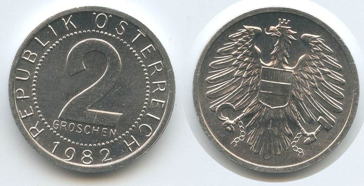 Österreich 2 Groschen 1982 G12553 - 2. Republik 1945-2001 Austria ...