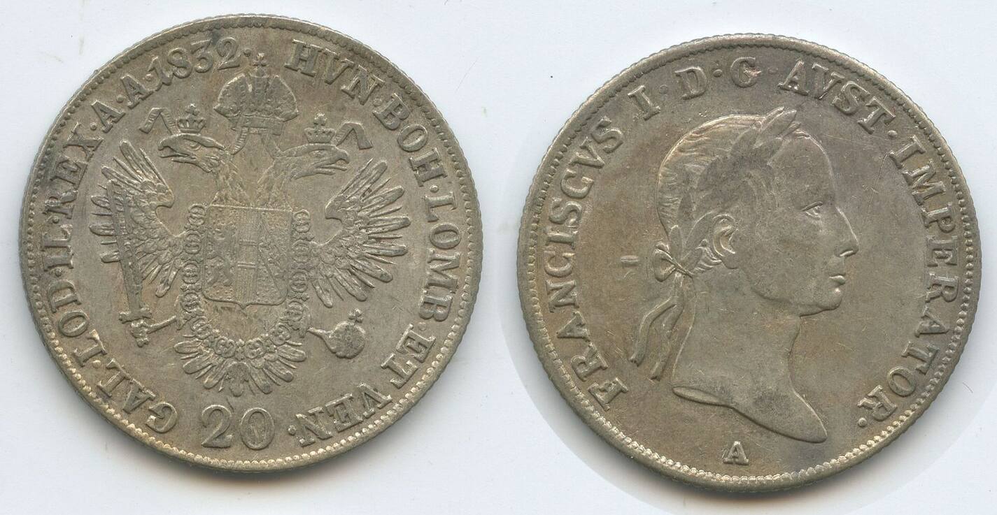 Österreich Kaiserreich 20 Kreuzer Silber 1832 A Wien G5830 - Franz II. 1792-1835 Austria Sehr ...