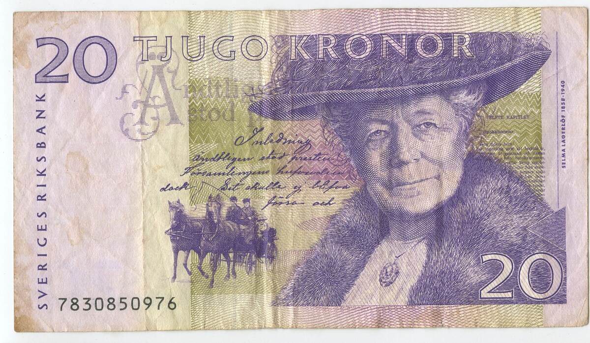 Schweden 20 Kronor Banknote 2008 GB522 - Sweden Paper Money Gebrauchte ...
