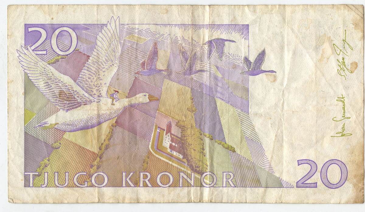 Schweden 20 Kronor Banknote 2008 GB522 - Sweden Paper Money Gebrauchte ...