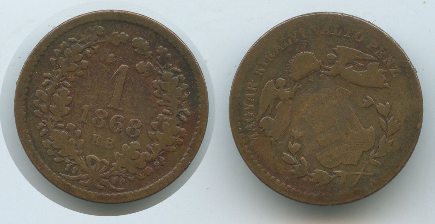 Ungarn Kaiserreich 1 Krajczar 1868 KB Kremnitz G14949 - Franz Joseph I. 1848-1916 Austria ...