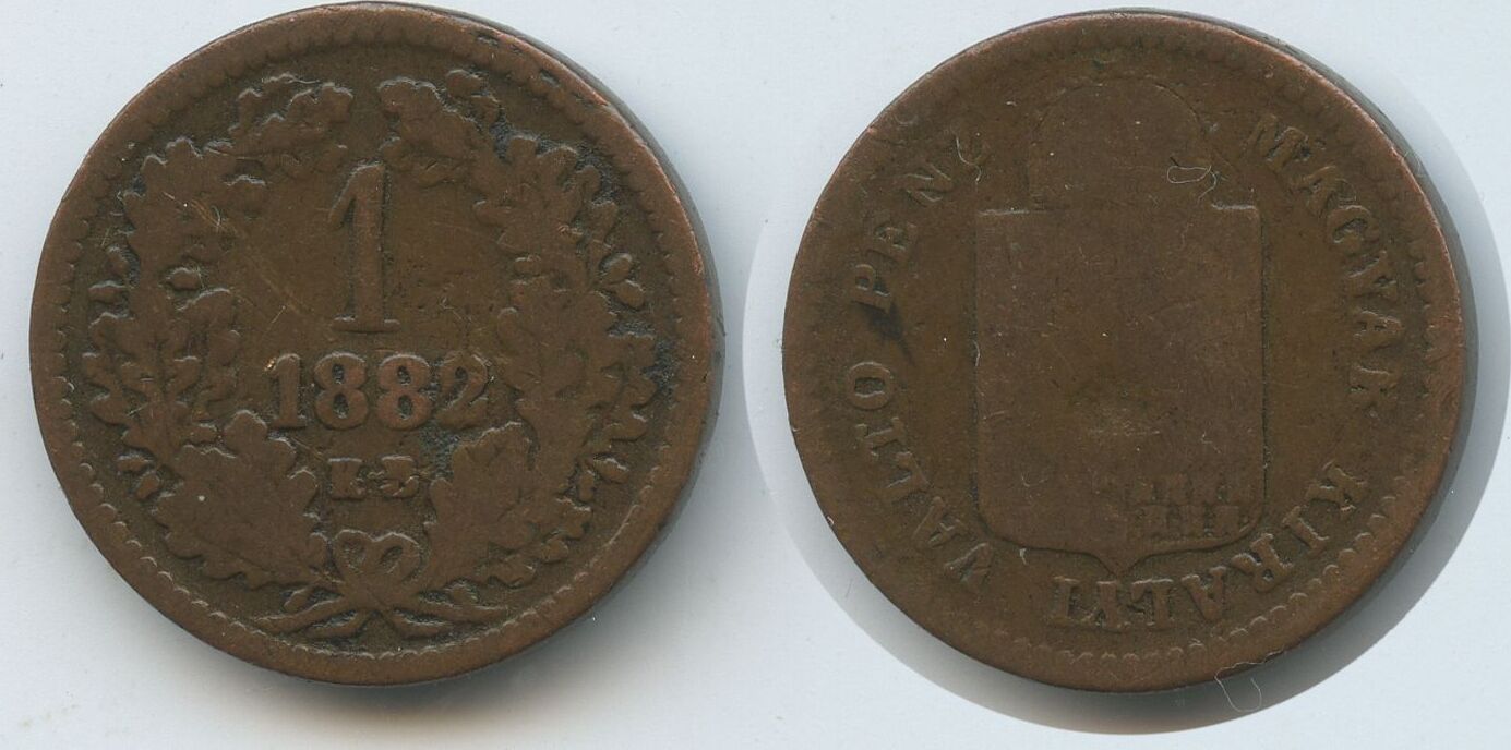 Ungarn Kaiserreich 1 Krajczar 1882 KB Kremnitz G14957 - Franz Joseph I. 1848-1916 Austria ...