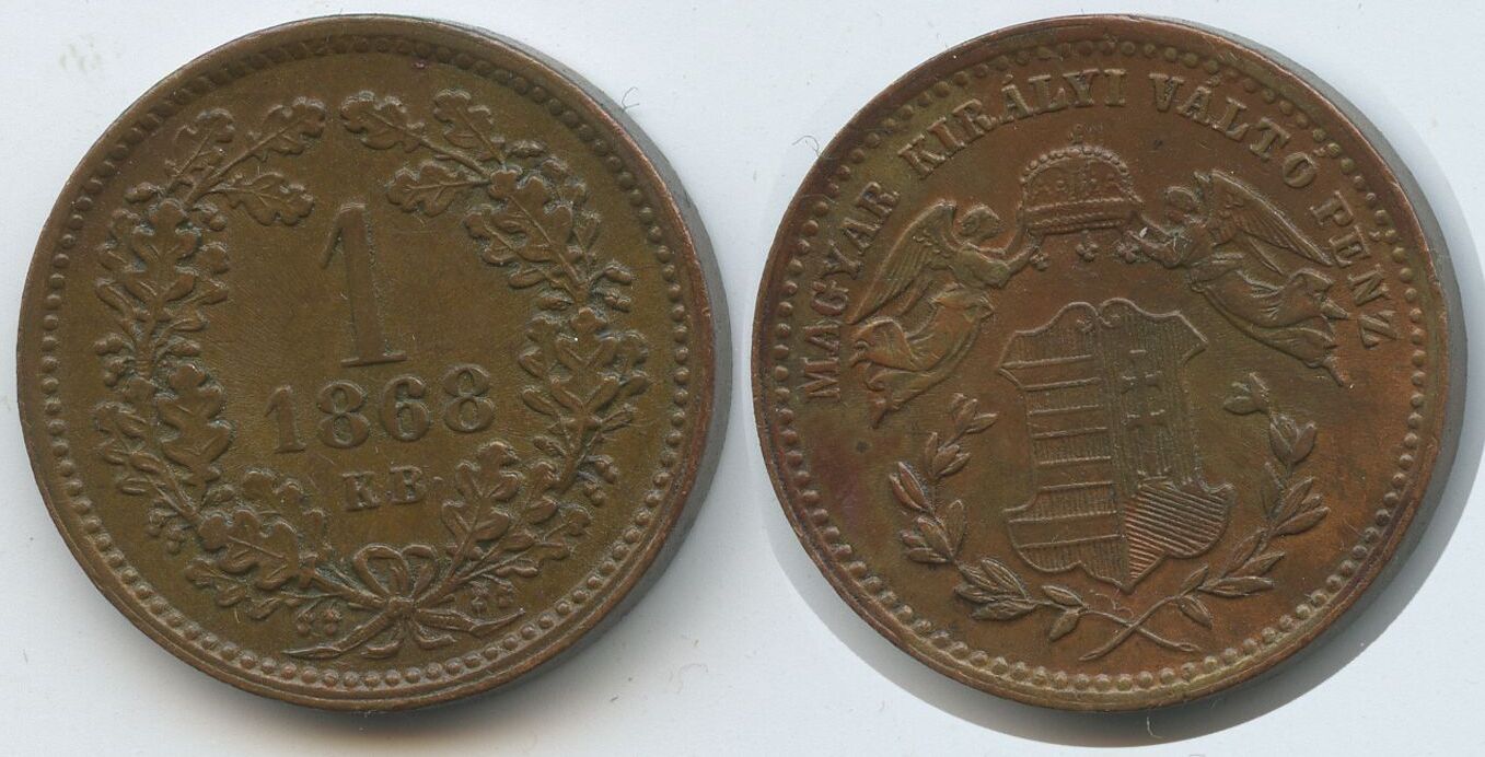 Ungarn Kaiserreich 1 Krajczar 1868 KB Kremnitz G14966 - Franz Joseph I. 1848-1916 Austria ...