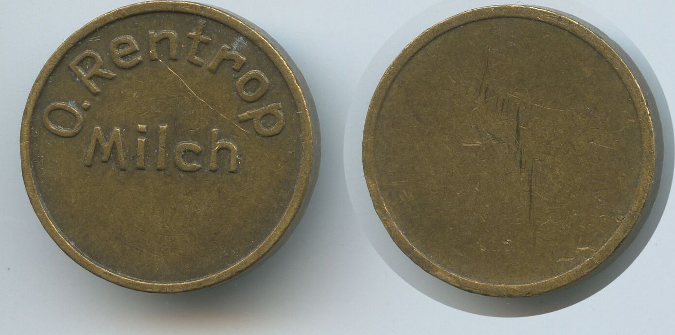 Deutschland Nordrhein-Westfalen Hagen Milchmarke Wertmarke Milk-Token Jeton nd. T573 - O ...