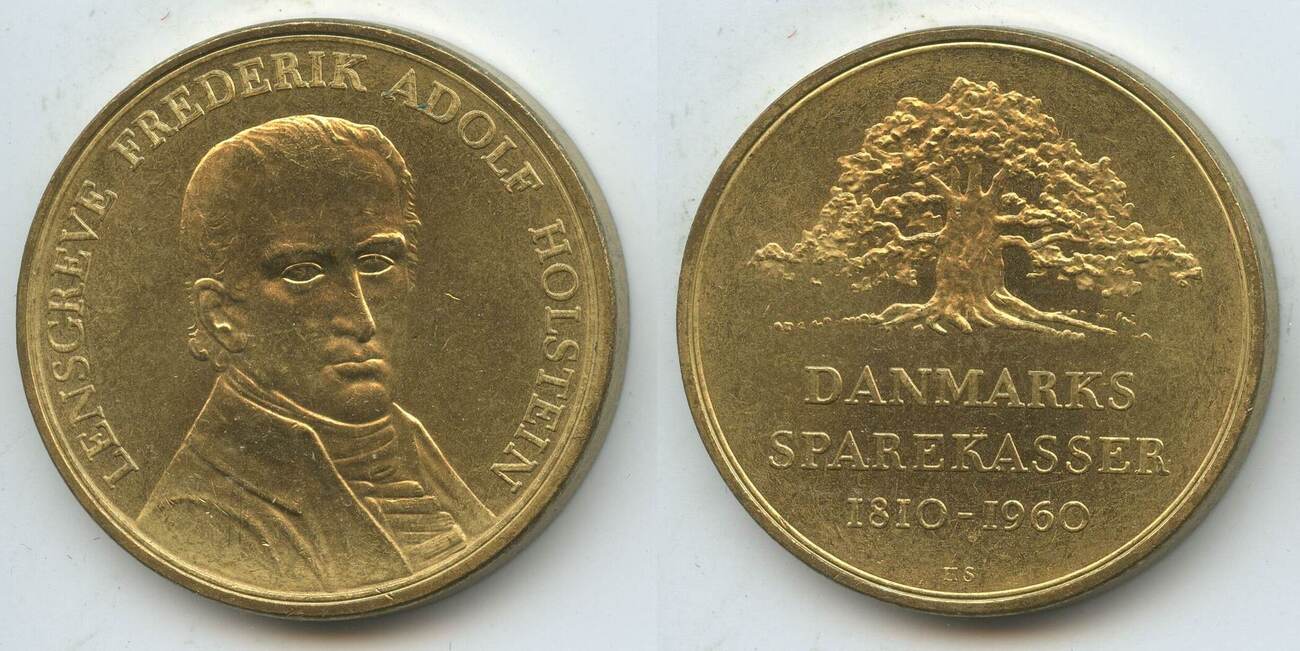 Dänemark Medaille 1810-1960 G13740 - Danmarks Sparekasser Lensgreve ...