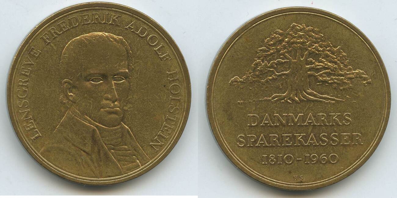 Dänemark Medaille 1810-1960 G13742 - Danmarks Sparekasser Lensgreve ...