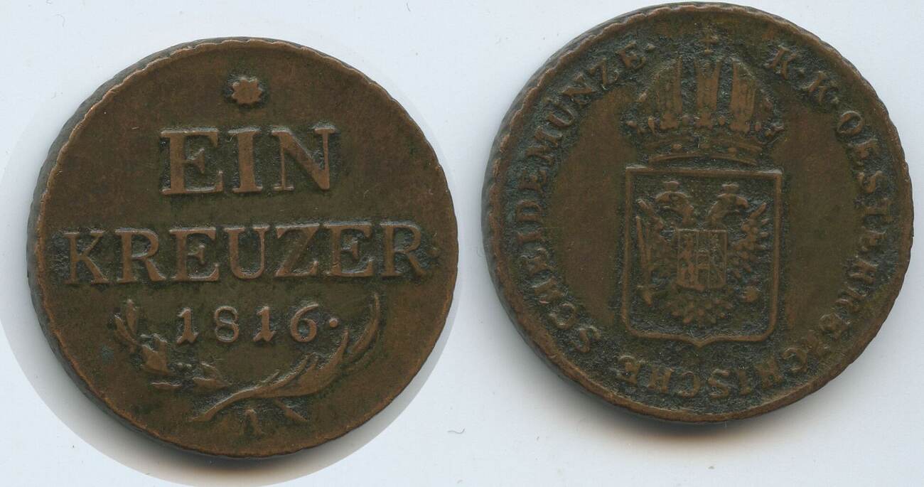 Österreich Kaiserreich 1 Kreuzer 1816 A Wien G5351 - Franz II. 1792 ...