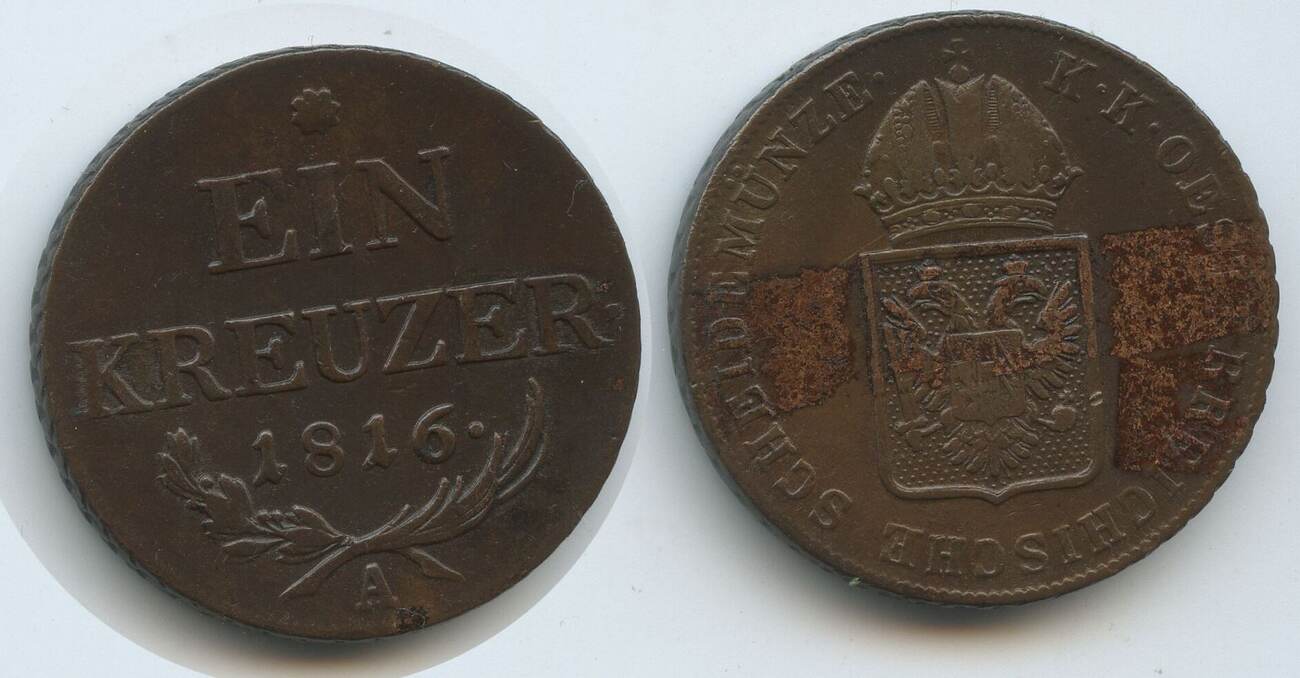 Österreich Kaiserreich 1 Kreuzer 1816 A Wien G5352 - Franz II. 1792 ...