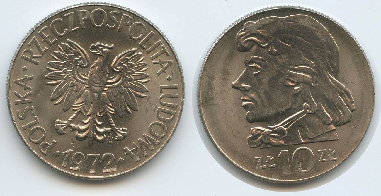 Polen 10 Zlotych (10 Zloty) 1972 MW G8675 - Tadeusz Kosciuszko Polskich Poland Fast unzirkuiert ...