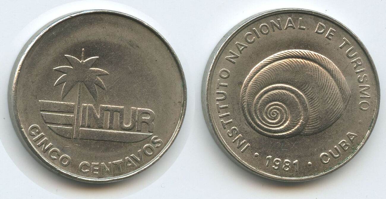 Kuba Intur 5 Centavos 1981 M#5152 - Cuba Schnecke (ohne Zahl 5 ...