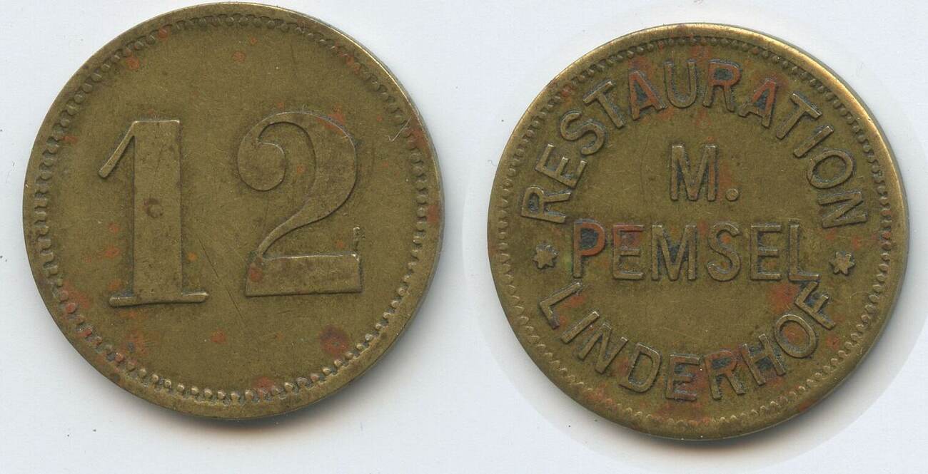 Deutsches Reich Kaiserreich Bayern Biermarke 12 Pfennig Wertmarke ...