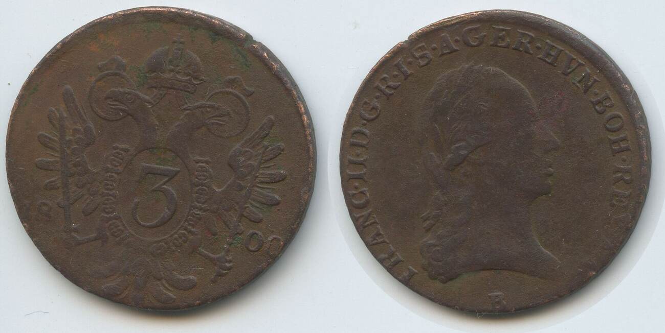 RDR Österreich Ungarn 3 Kreuzer 1800 B Kremnitz G5784 - Franz II. 1792-1835 Hungary Schön - Sehr ...