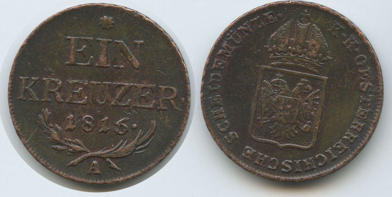 Österreich Kaiserreich 1 Kreuzer 1816 A Wien G5455 - Franz II. 1792 ...