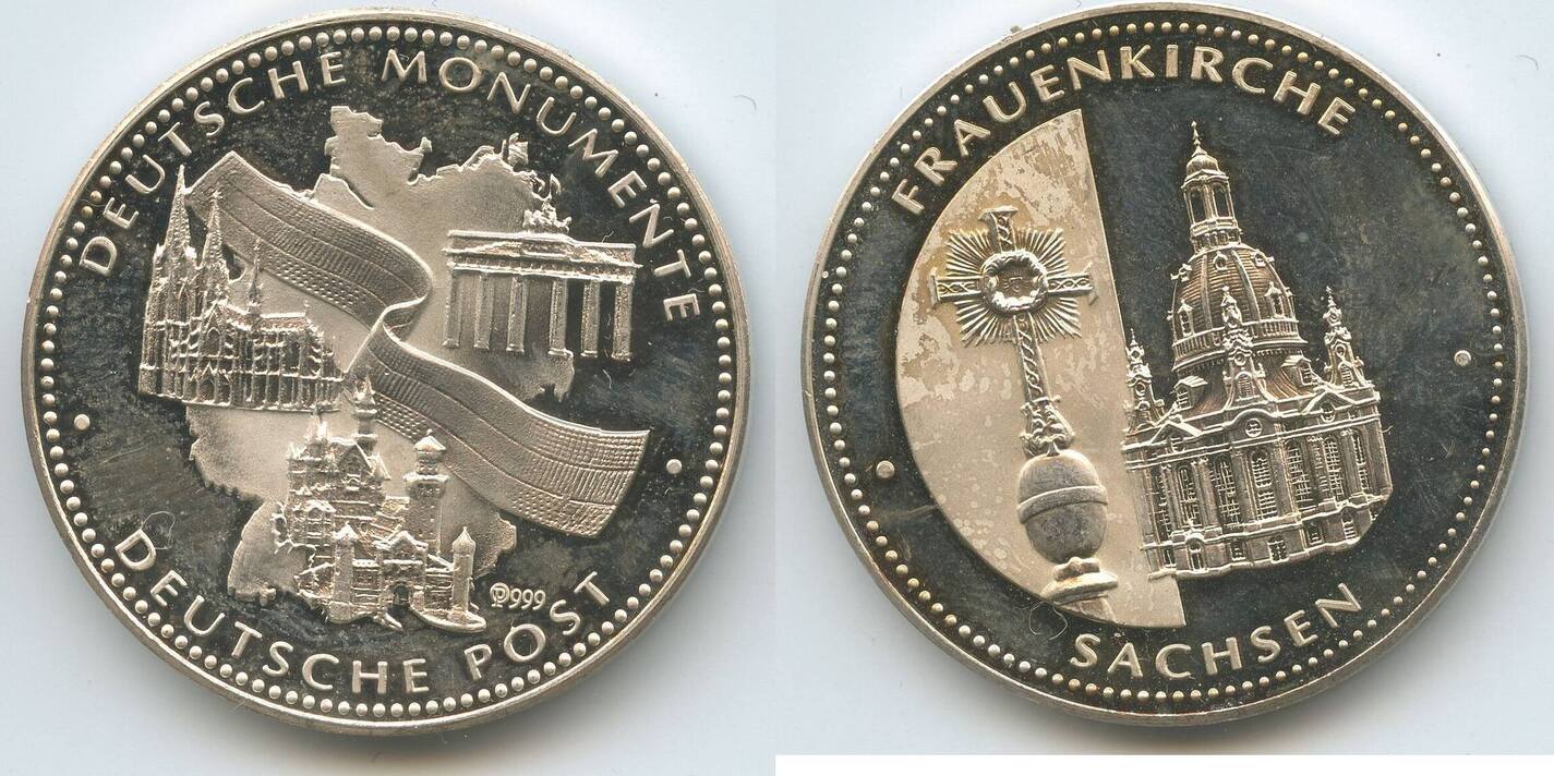Deutschland Bundesrepublik Sachsen Silbermedaille nd. GX1387 ...