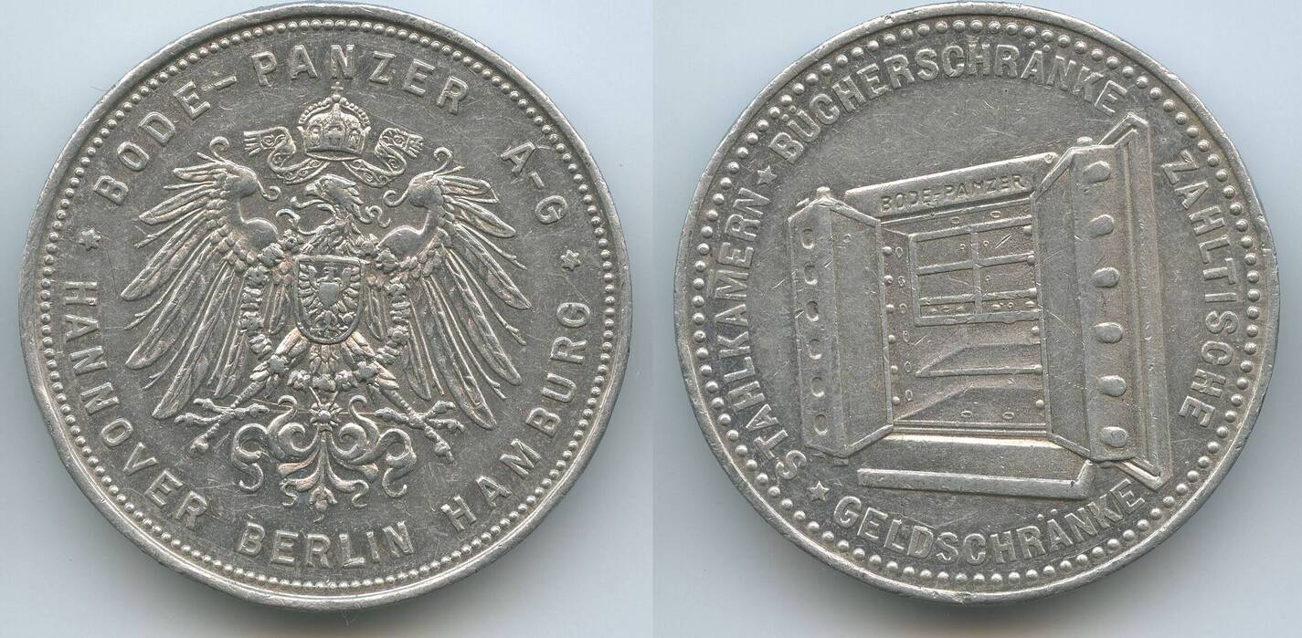 Deutsches Reich Werbemedaille Wertmarke nd. M1131 - Bode Panzer AG ...