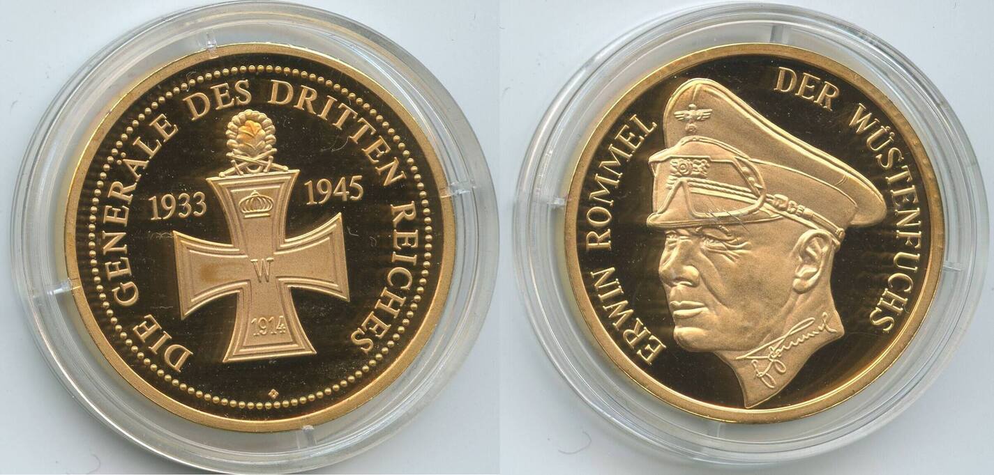 Deutschland Medaille nd. PA493 - General Feldmarschall Erwin J. Rommel ...