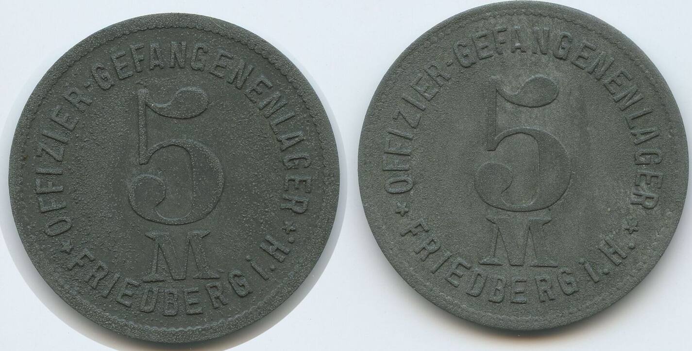 Deutsches Reich Weimar Hessen 5 Mark Notgeld Kriegsgeld nd (1918) M ...