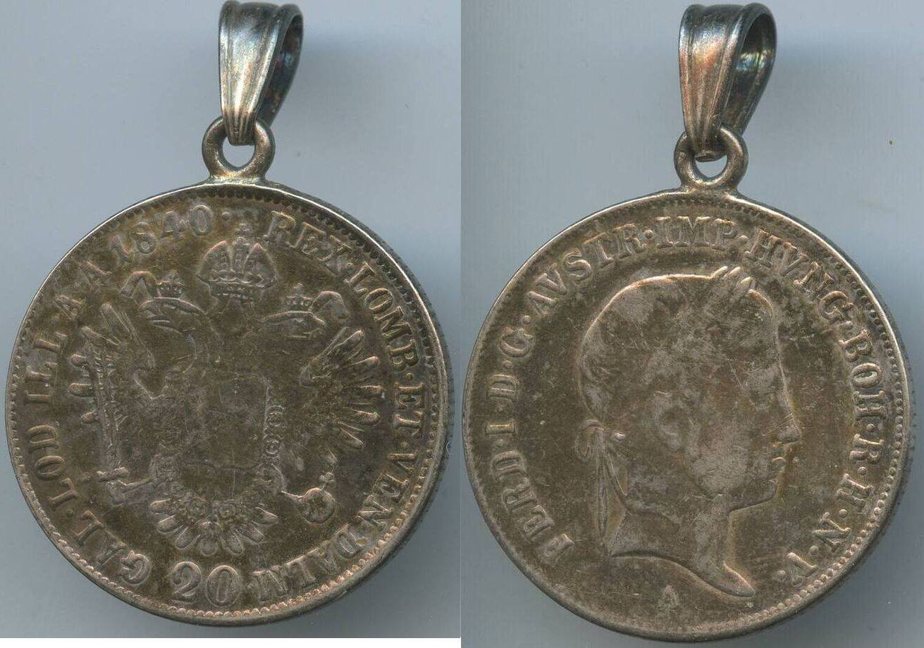 Österreich Kaiserreich 20 Kreuzer Silber 1840 A Wien G5364 - Ferdinand I. 1835-1848 Austria für ...