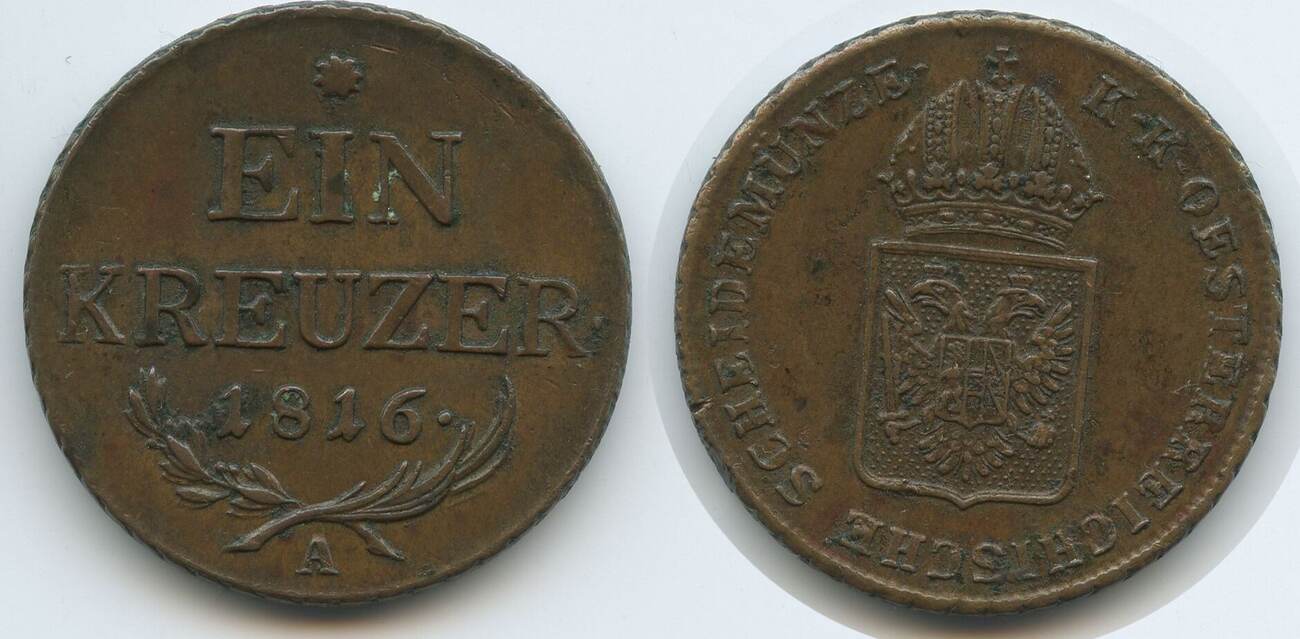 Österreich Kaiserreich 1 Kreuzer 1816 A Wien G5406 - Franz II. 1792 ...