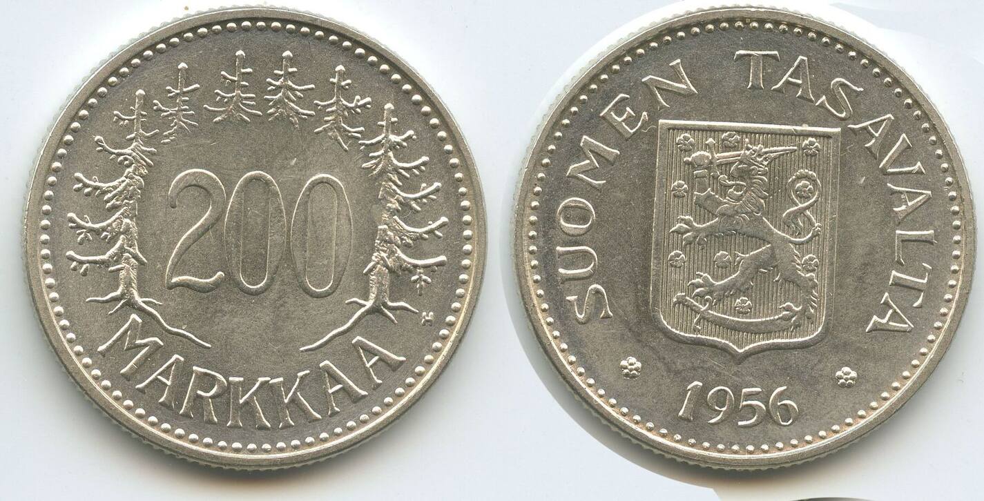Finnland 200 Markkaa Silber 1956 H H0529 - Finland Suomi Vorzüglich ...