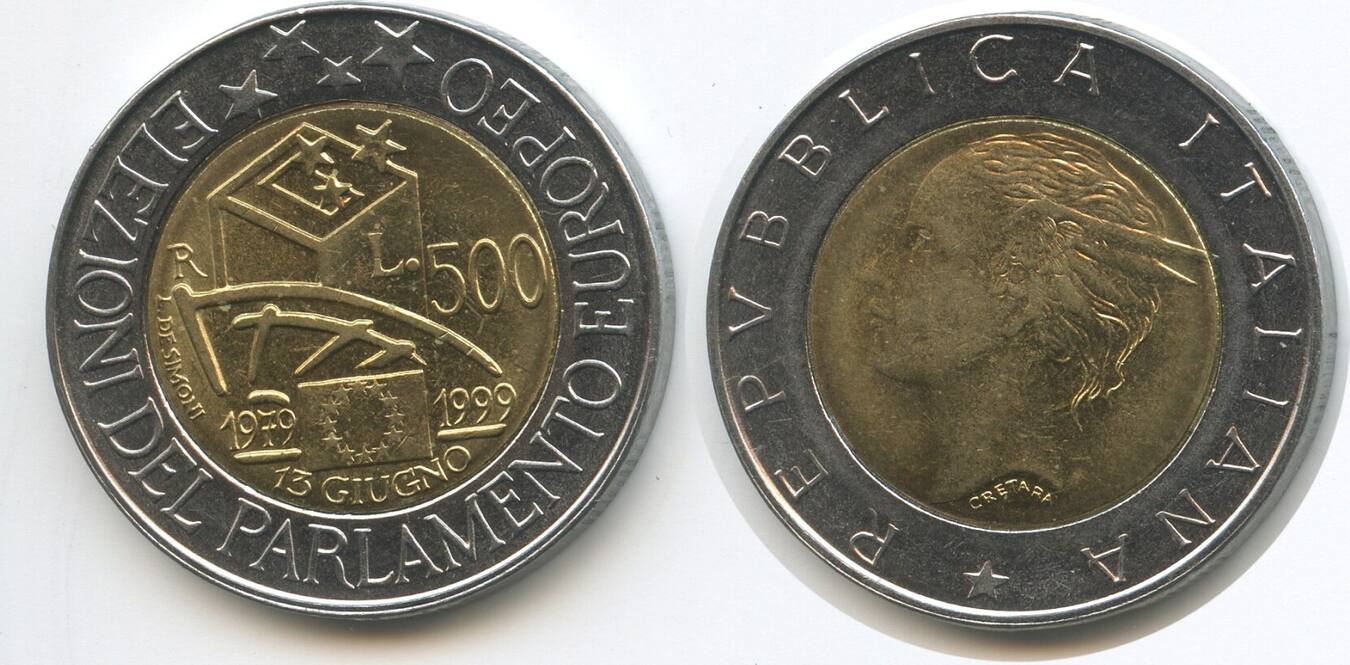 Italien 500 Lire 1999 M#5438 - Italy European Parliamentary Elections Vorzüglich + | MA-Shops