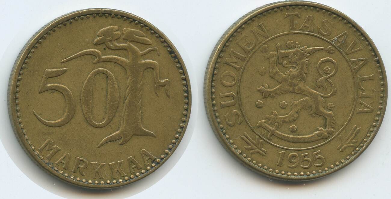 Finnland 50 Markkaa 1955 G13888 - Baum Finland Suomen Tasavalta Sehr ...