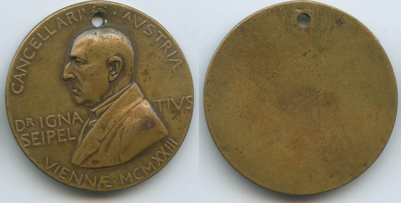 Österreich Wien Große Bronzemedaille 1923 GX243 - Bundeskanzler Dr ...