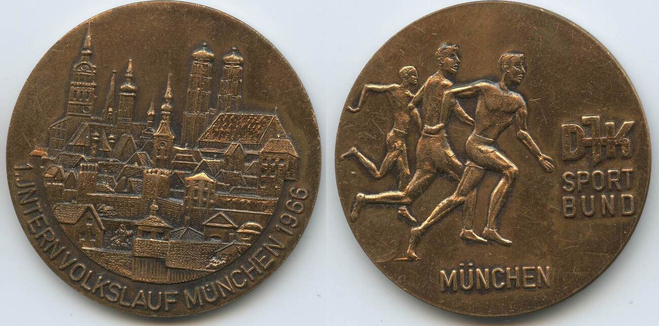 Deutschland Bundesrepublik Bayern Bronzemedaille 1966 GY250 - 1.Intern ...