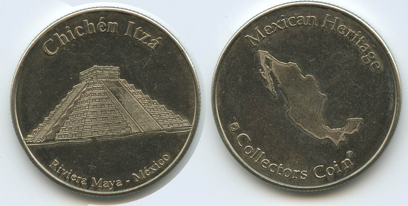Mexiko Yucatan Medaille Souvenir Collectors Coin nd. GX1443 - Chichén ...
