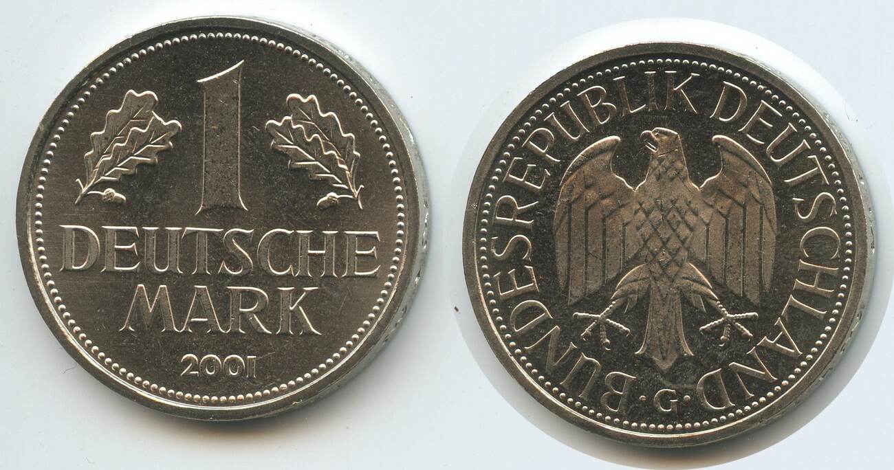 Bundesrepublik Deutschland BRD 1 Deutsche Mark 2001 G Karlsruhe G12765 ...